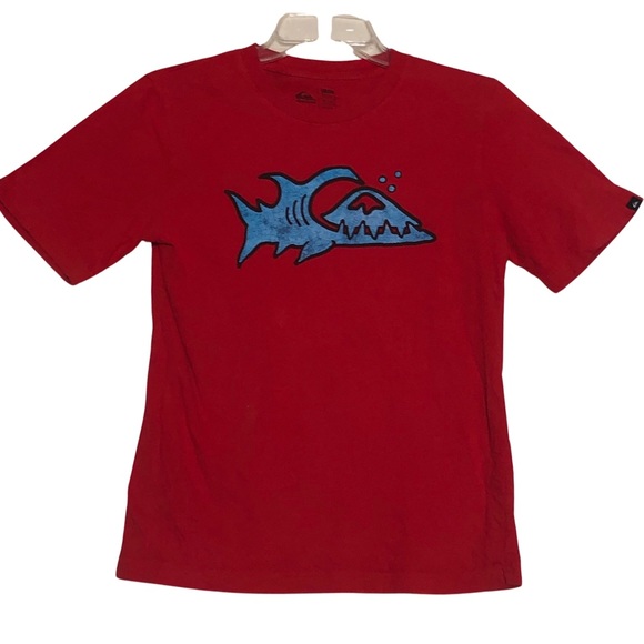 Quiksilver | Tops | Vintage Quicksilver Shirt Shark Skeleton Graphics ...